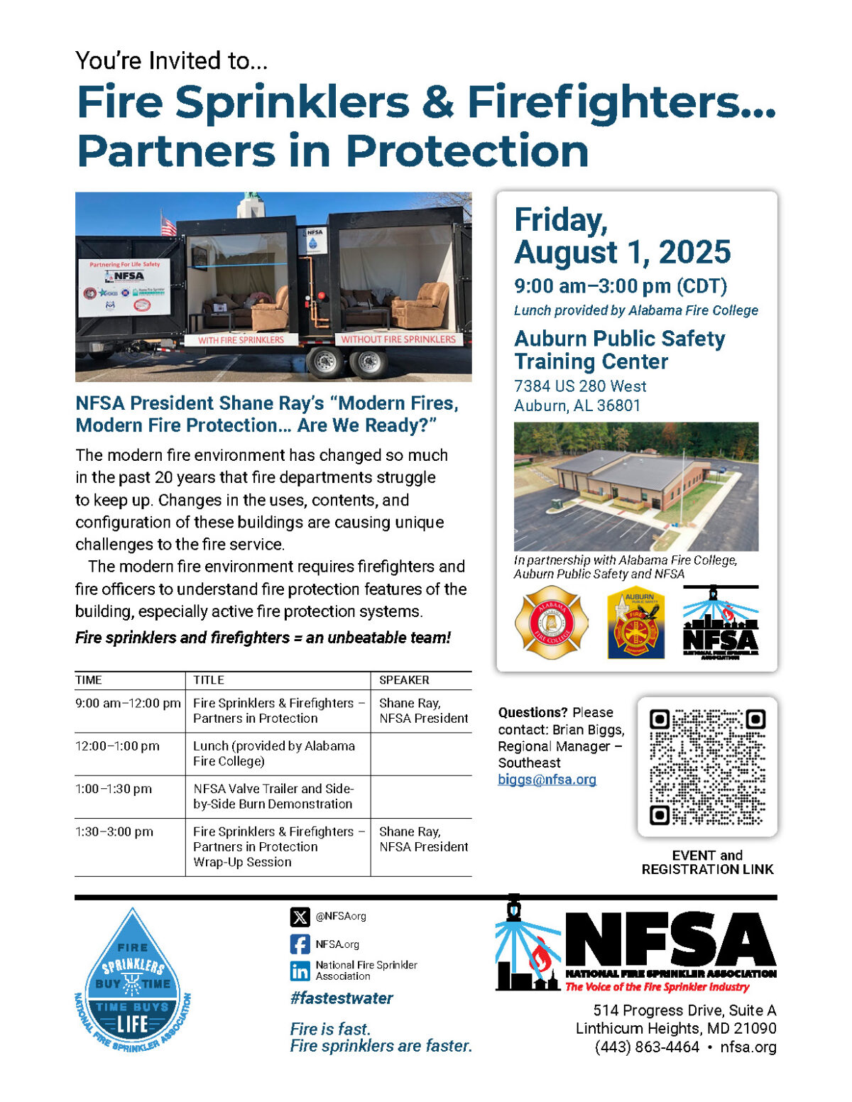 Fire Sprinklers & Firefighters… Partners in Protection (Auburn, AL ...
